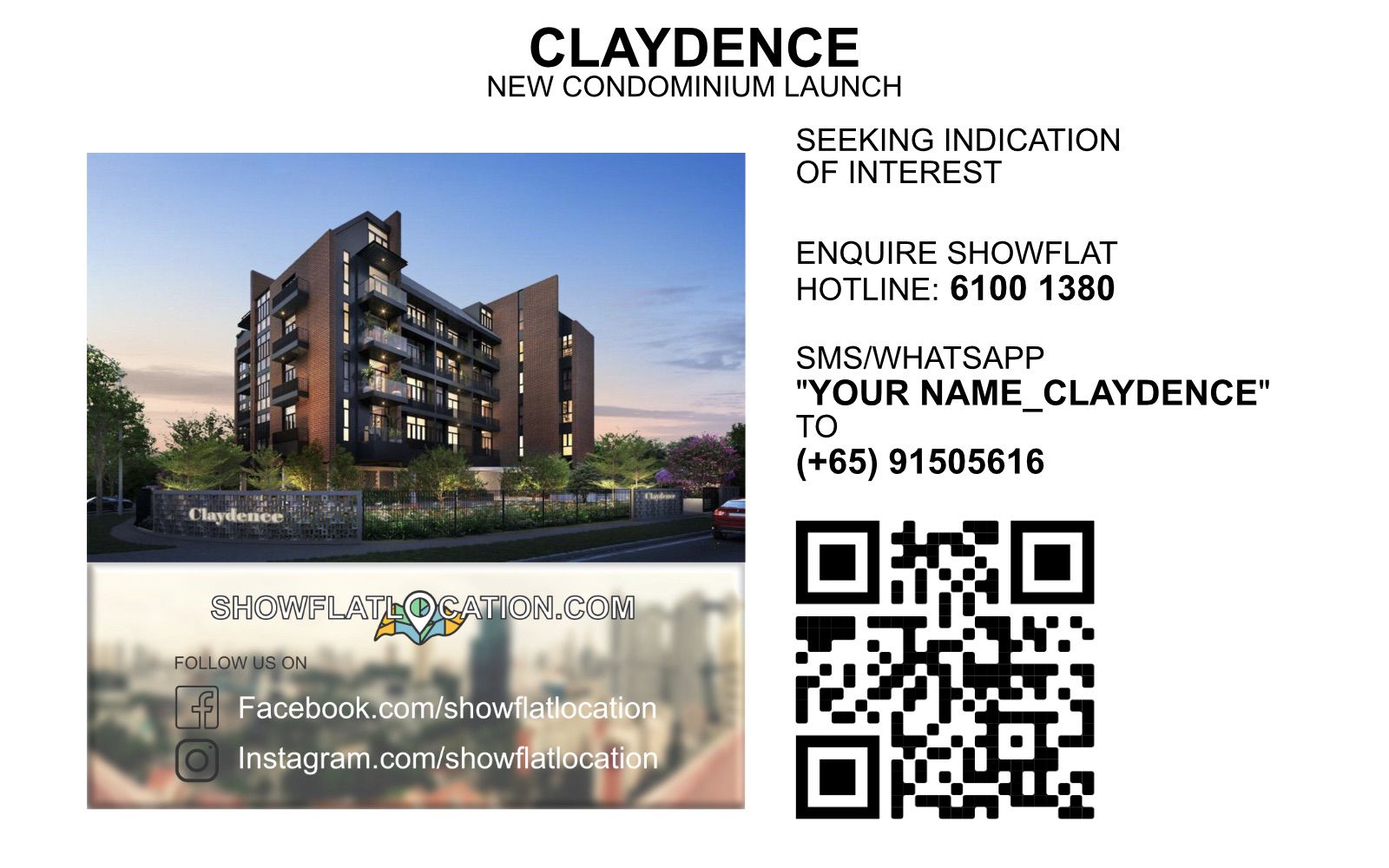 Claydence Showflat +65 6100 1380 | Showroom Hotline
